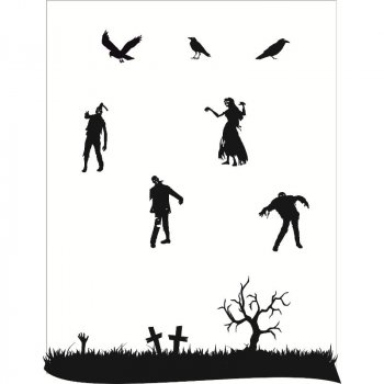 Hintergrund Airbrush Schablone Zombie - Airbrush*Shop